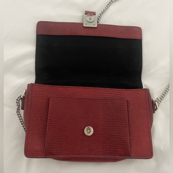 Reiss | Bags | Reiss Aubrey Lizard Crossbody Bag Red | Poshmark